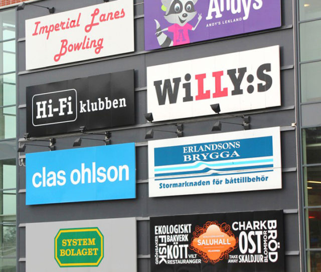 Skyltar för alla tillfällen och i alla miljöer | Butik | Bygg | Fasad